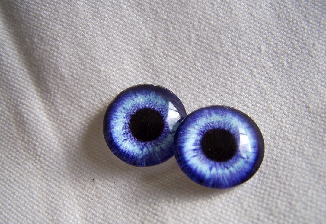 16mm Eye Chips Blue Glass Eyes for Art Dolls and Fantasy Figures - Etsy