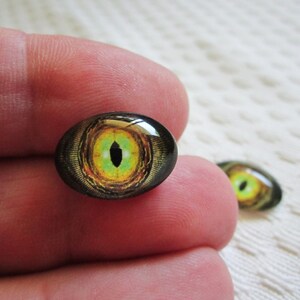 Oval Glass Eyes,spooky Eyes,dragon Eyes,18x13mm Cabochon,small Oval ...