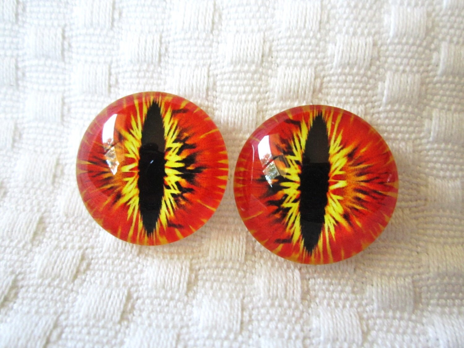 Glass dragon eyes for jewelry making or crafts 20mm cabochons | Etsy