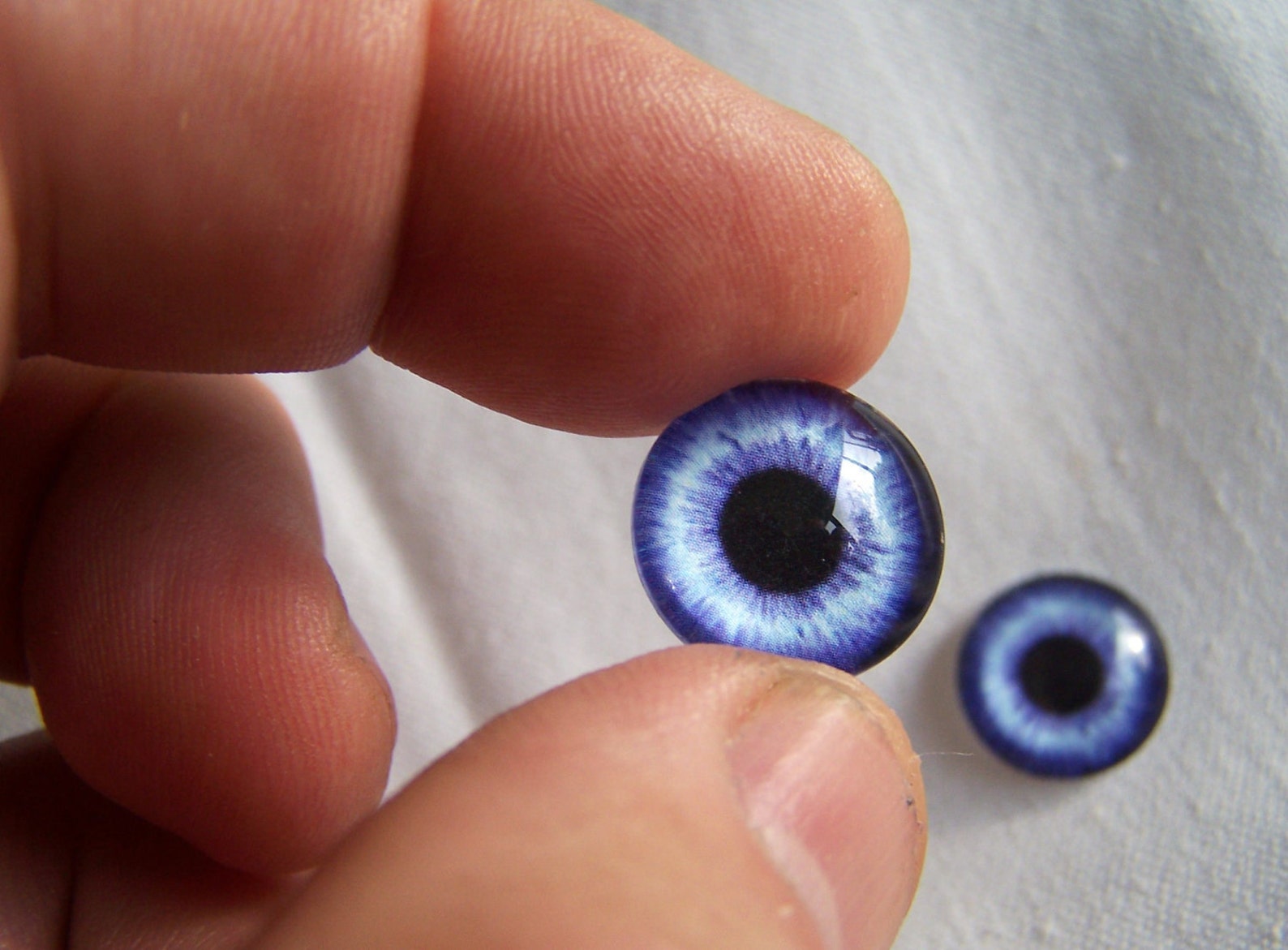 16mm Eye Chips Blue Glass Eyes for Art Dolls and Fantasy - Etsy