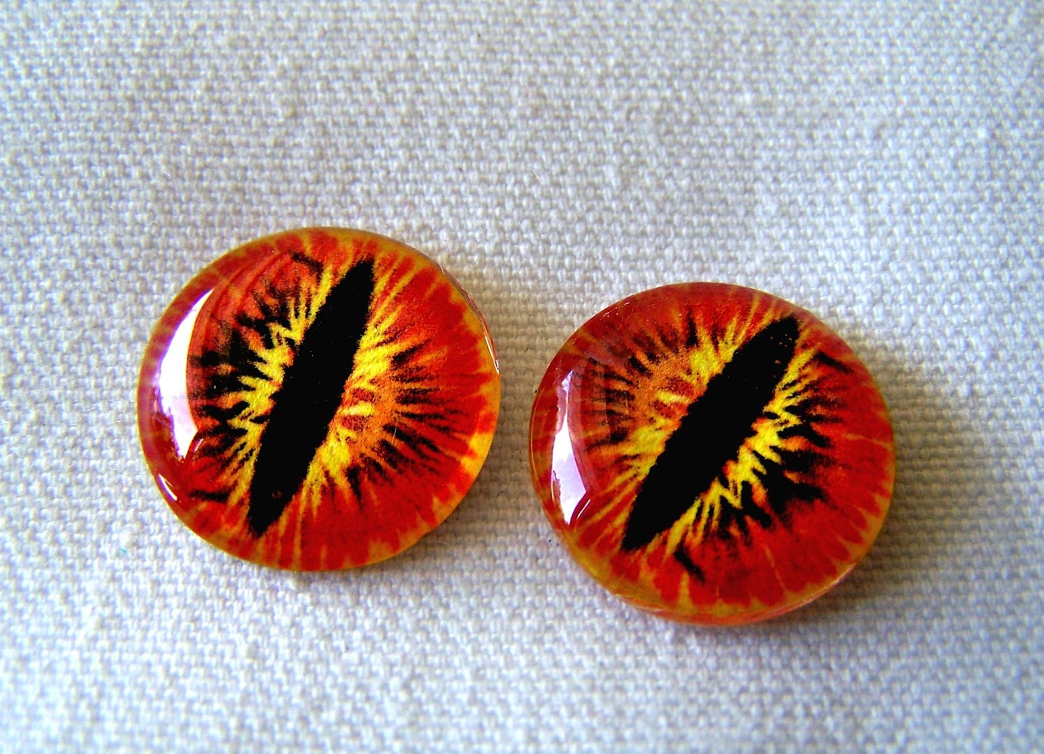 Cabochon glass eyes 18mm cabochons reptile eyes | Etsy