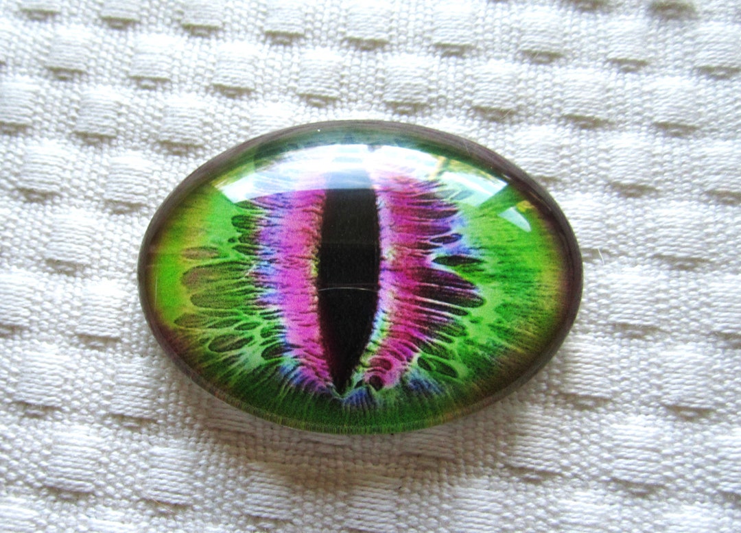 Glass Eye-raptor Eye-dragon Eye-30x40mm Cabochon-oval Cabochon-dinosaur ...