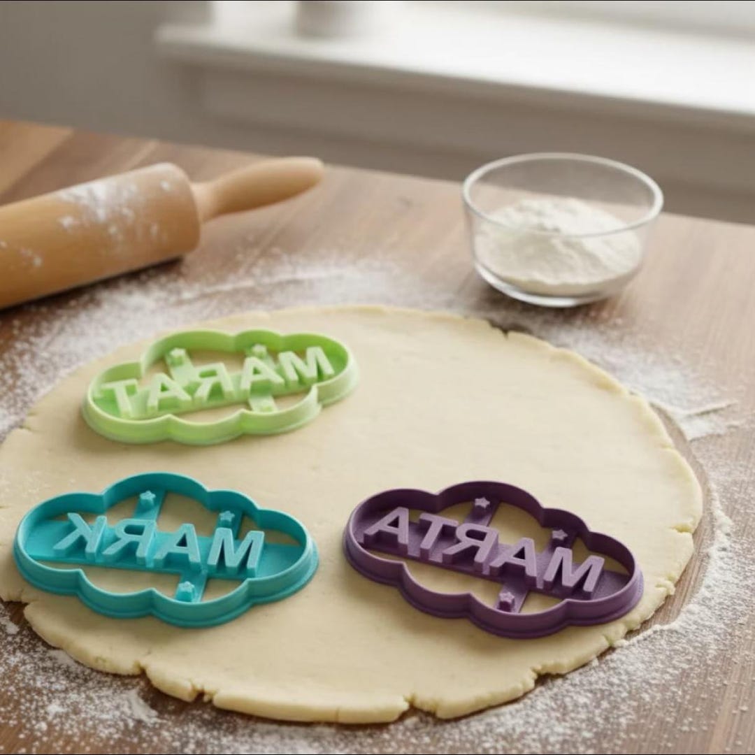 Personalized Name Cookie Cutter in Cloud Shape - Etsy