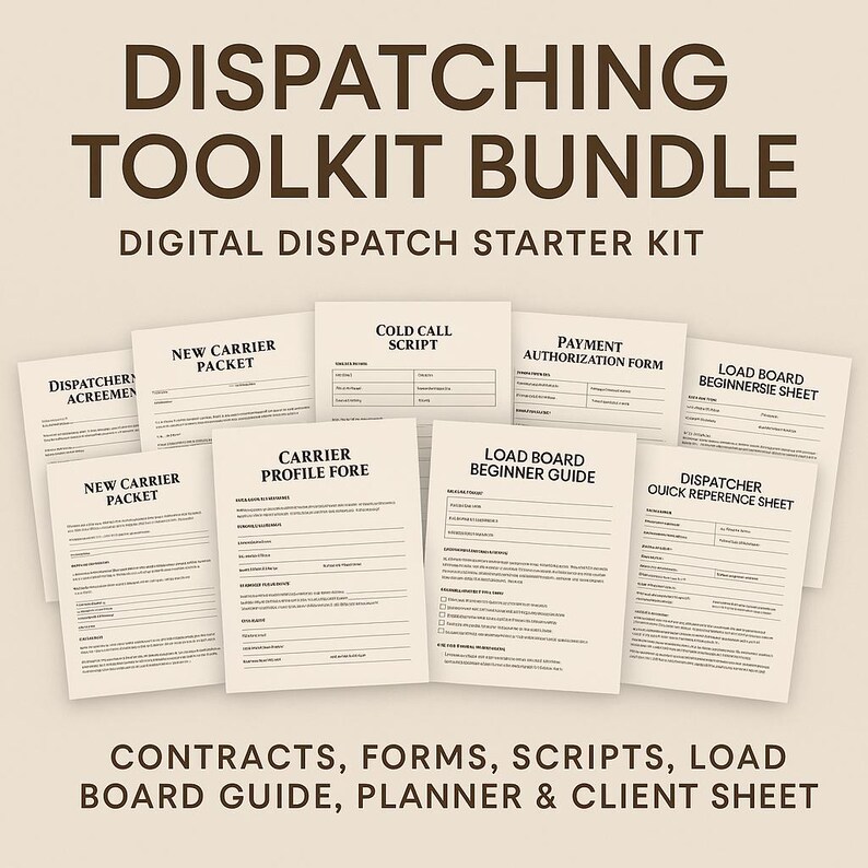 Dispatching Toolkit Bundle | Digital Dispatch Starter Kit | Contracts ...