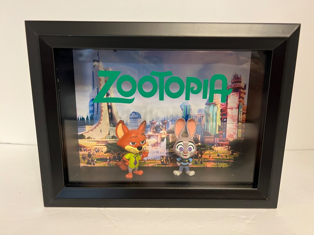 Zootopia Shadow Box Display - Etsy