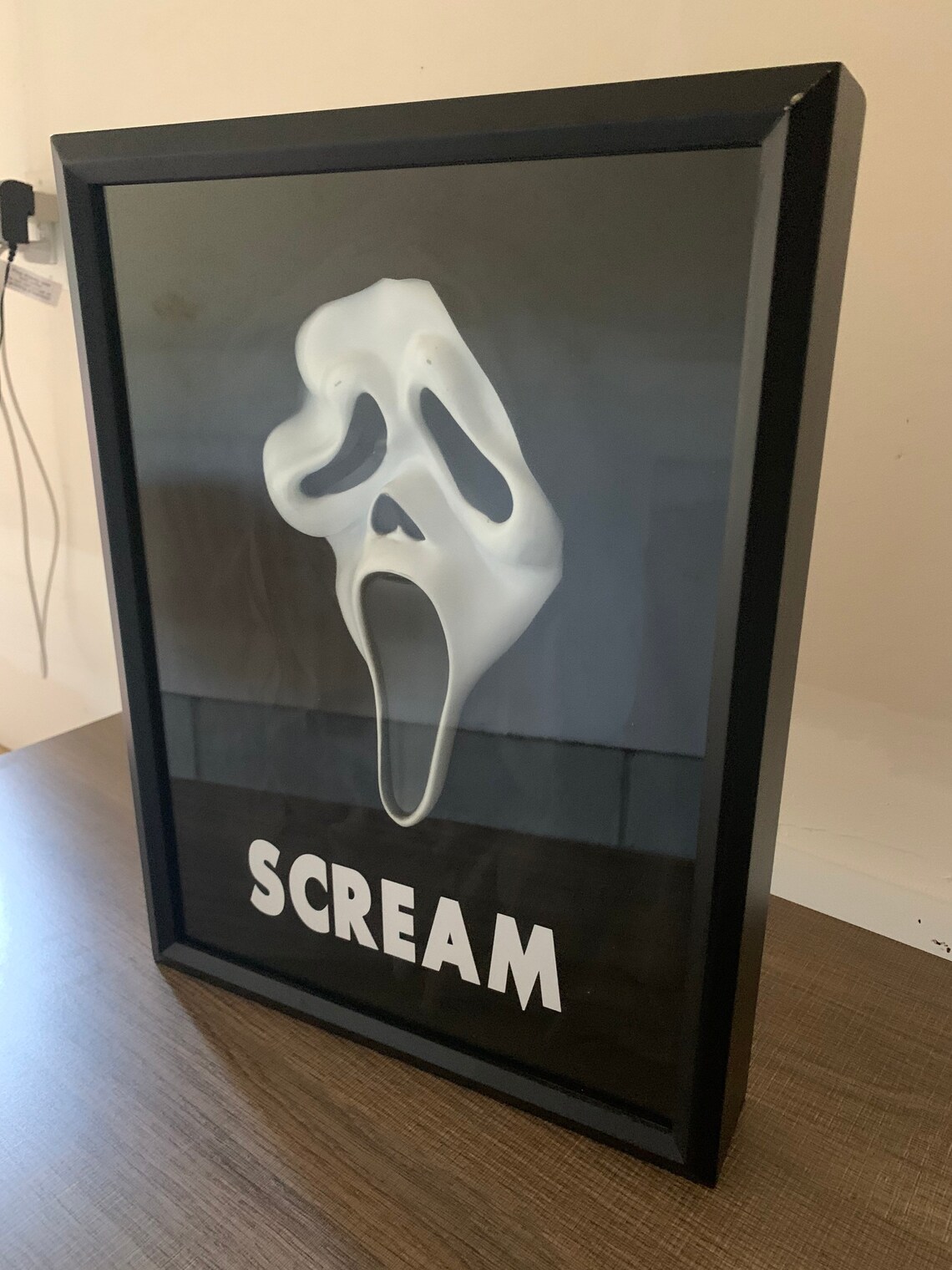 Scream Movie Ghostface Mask Horror Prop Replica Shadowbox Display - Etsy