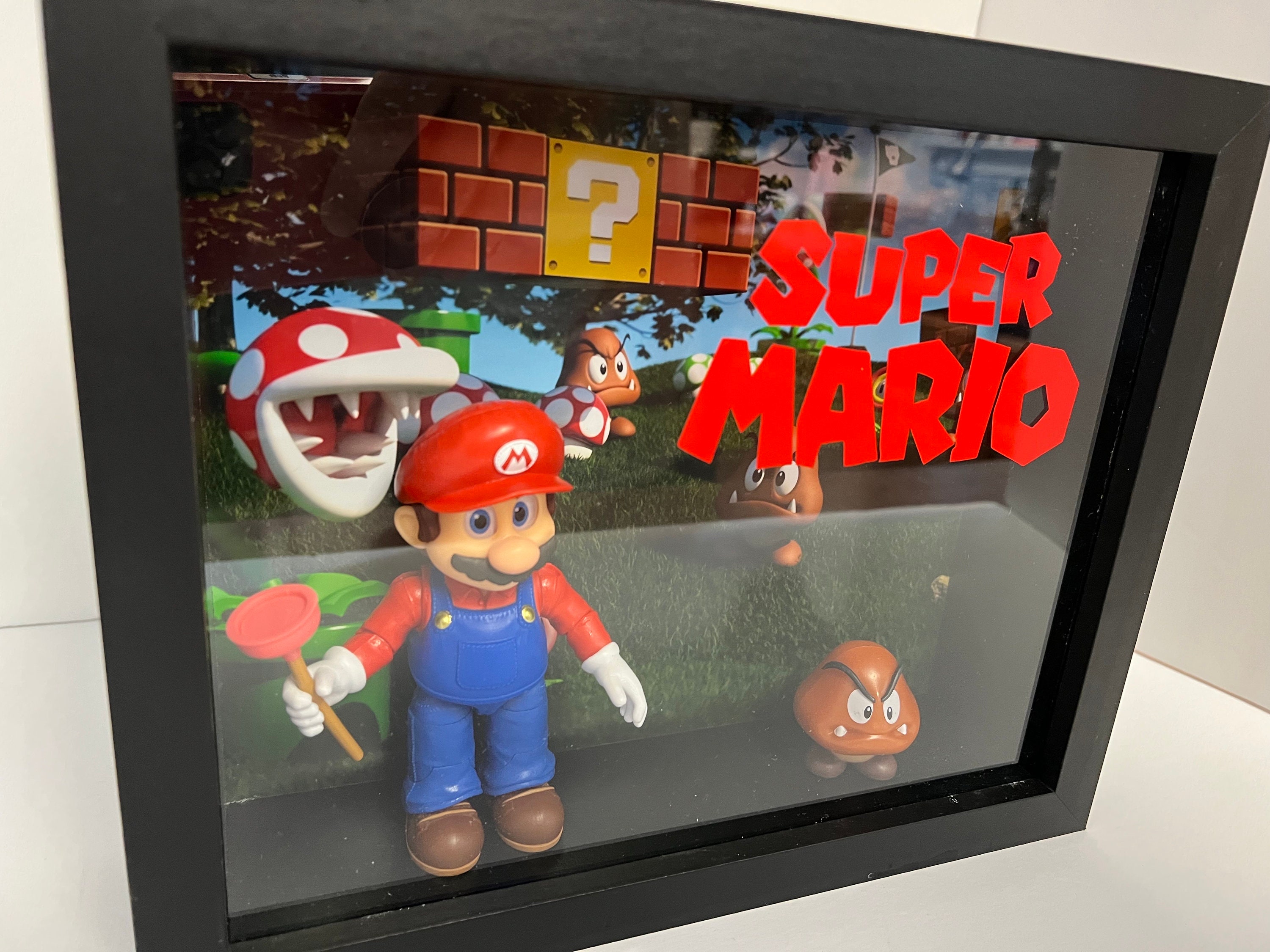 Super Mario Nintendo Shadow Box Display - Etsy