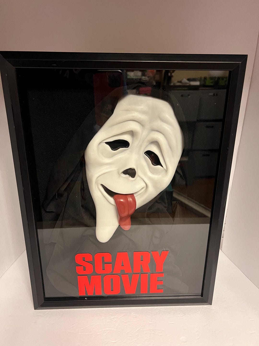Scary Movie Ghostface Mask Horror Prop Replica Shadowbox Display - Etsy