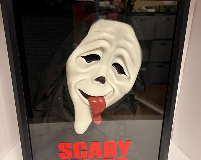 Scary Movie Ghostface Mask Horror Prop Replica Shadowbox Display - Etsy