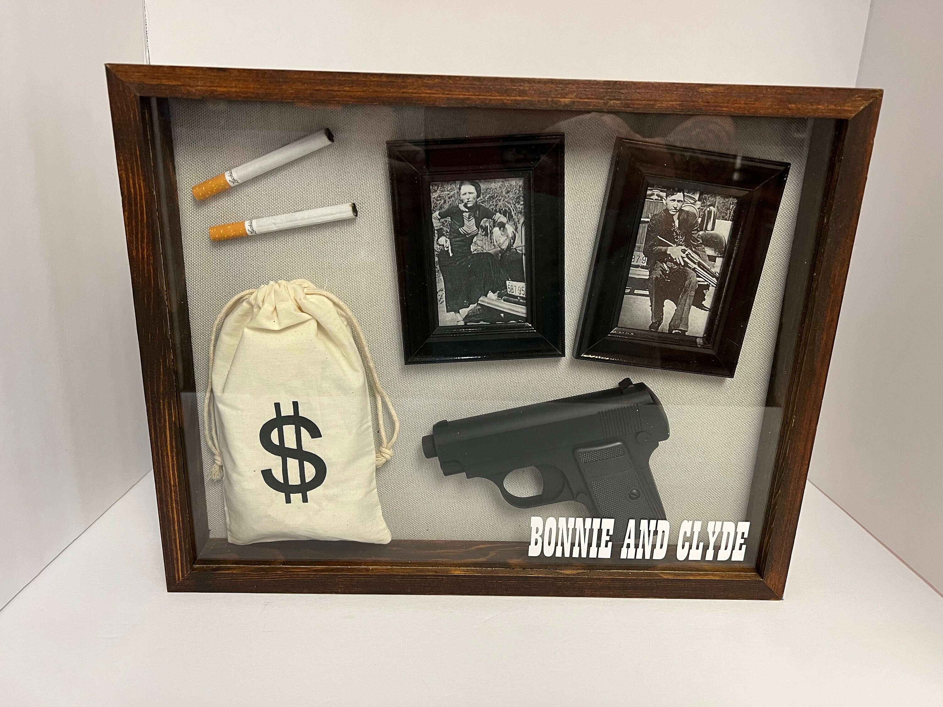 Bonnie and Clyde Shadow Box Display - Etsy