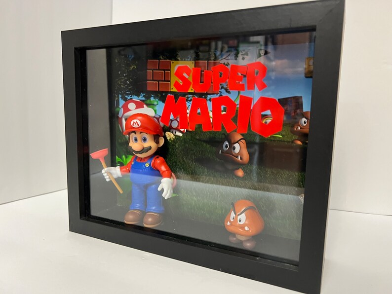 Super Mario Nintendo Shadow Box Display - Etsy