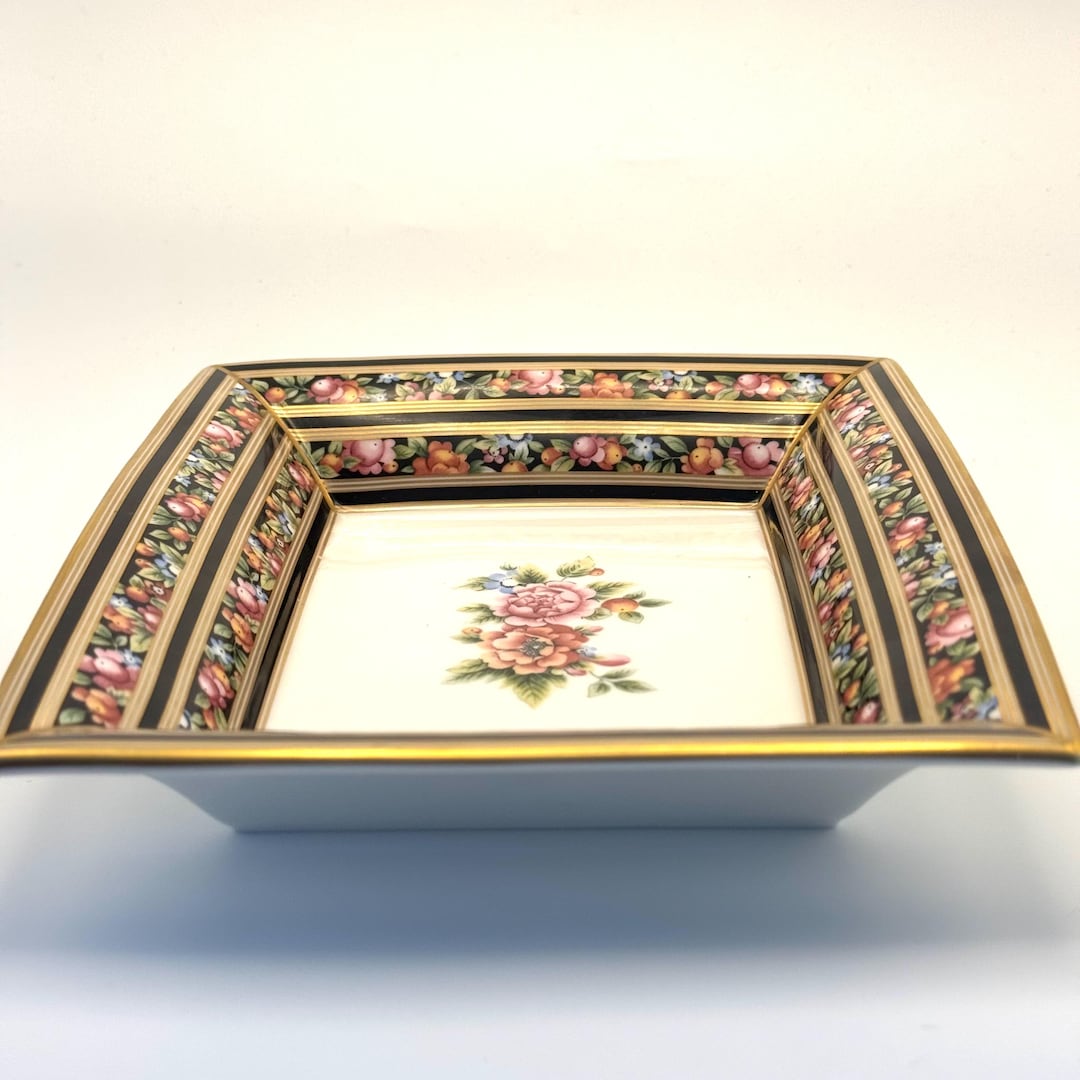 Vintage Wedgewood Clio Bone China Rectangular Tray Floral Dish England ...