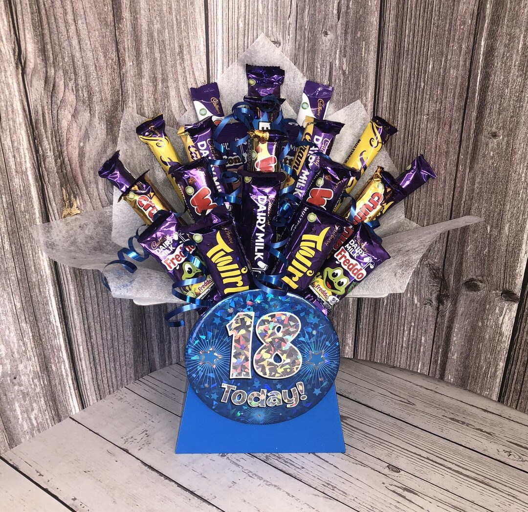18th Birthday Gift Mixed Cadburys Chocolate Bouquet, Congratulations ...