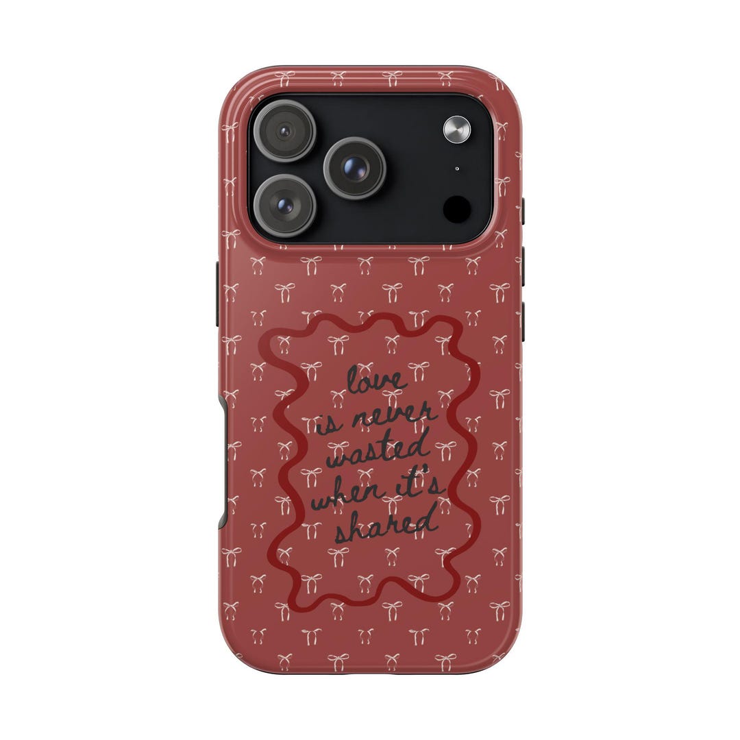 Olivia Dean Love is Never Wasted Phone Case | Quote iPhone Case, Red ...