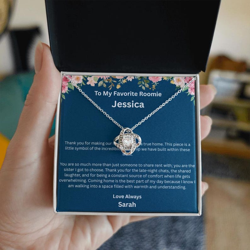 Roommate Necklace, Best Roomie Gift, Flatmate Appreciation, Housemate ...