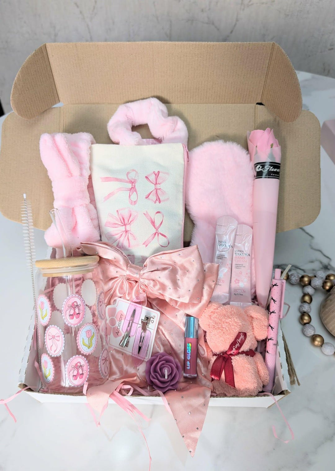Pink Self Care Gift Box | Luxury Feminine Gift Set | Pamper Hamper ...