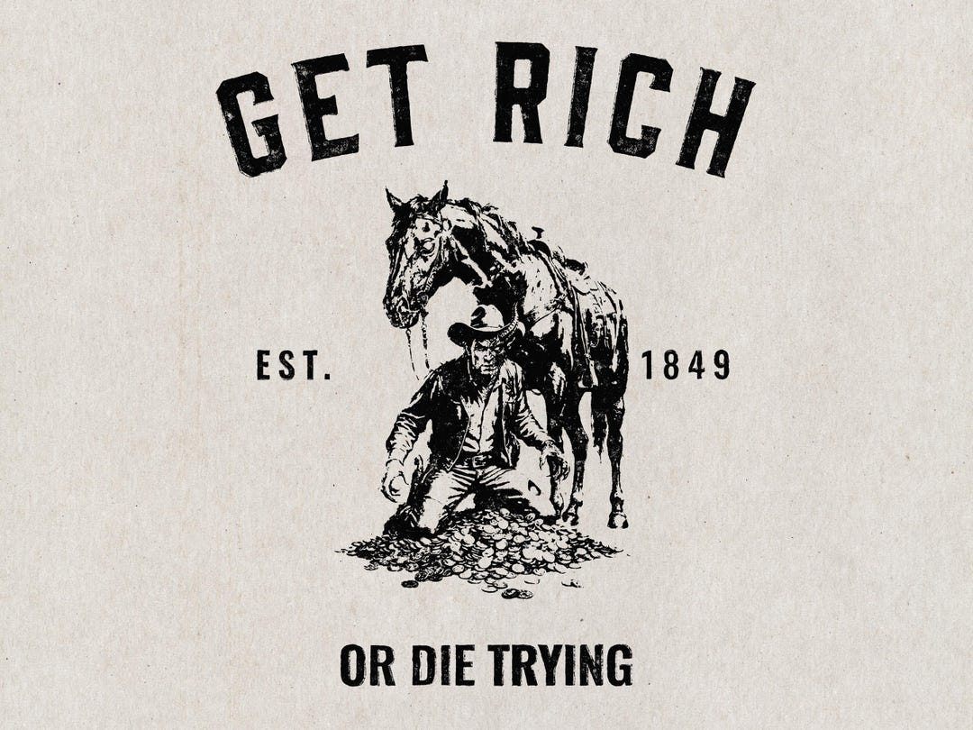 Retro Cursed Gold PNG, Vintage Outlaw - Western Gothic Money DTF DTG ...