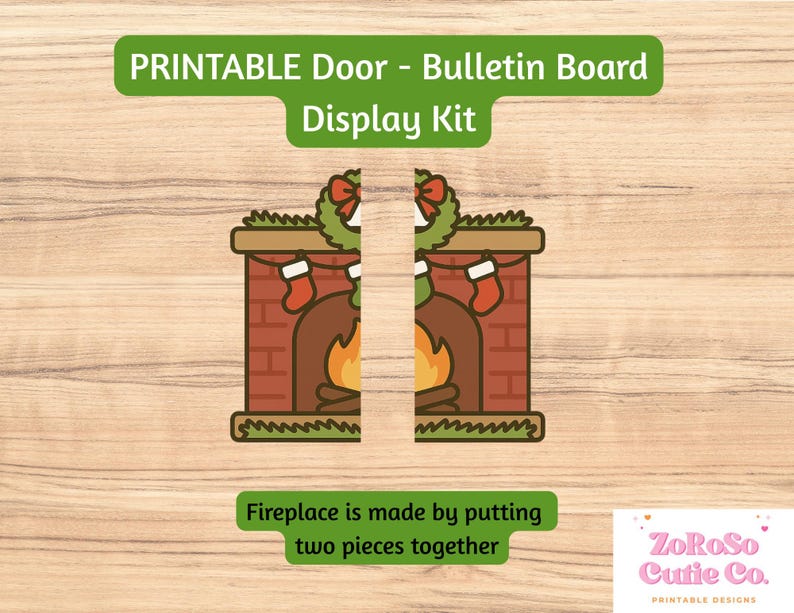 Christmas Door Decor Printable Kit – Avocado Classroom Bulletin Board ...