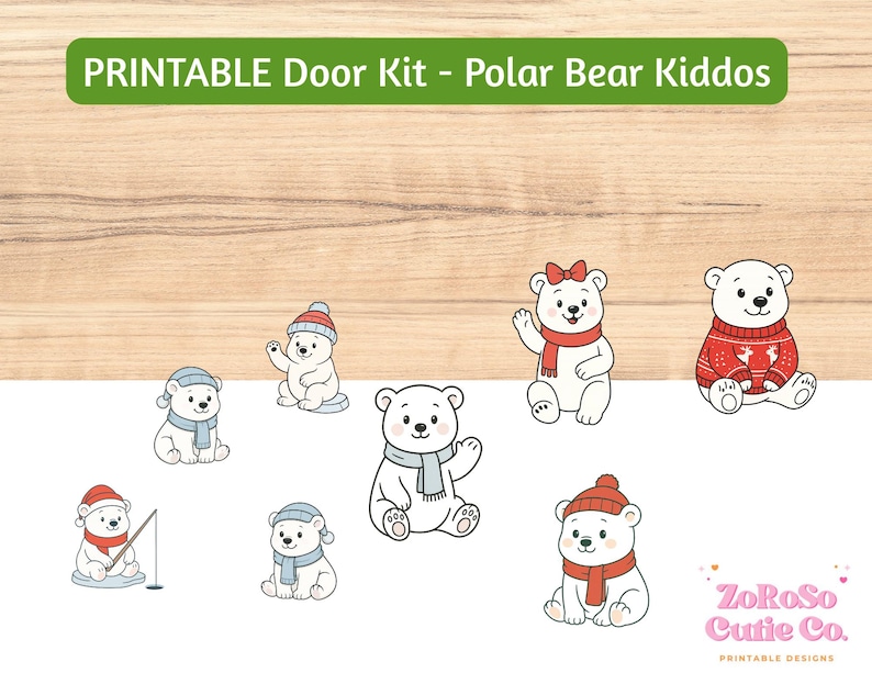 Polar Bear Winter Bulletin Board Kit • Printable Classroom Decor ...