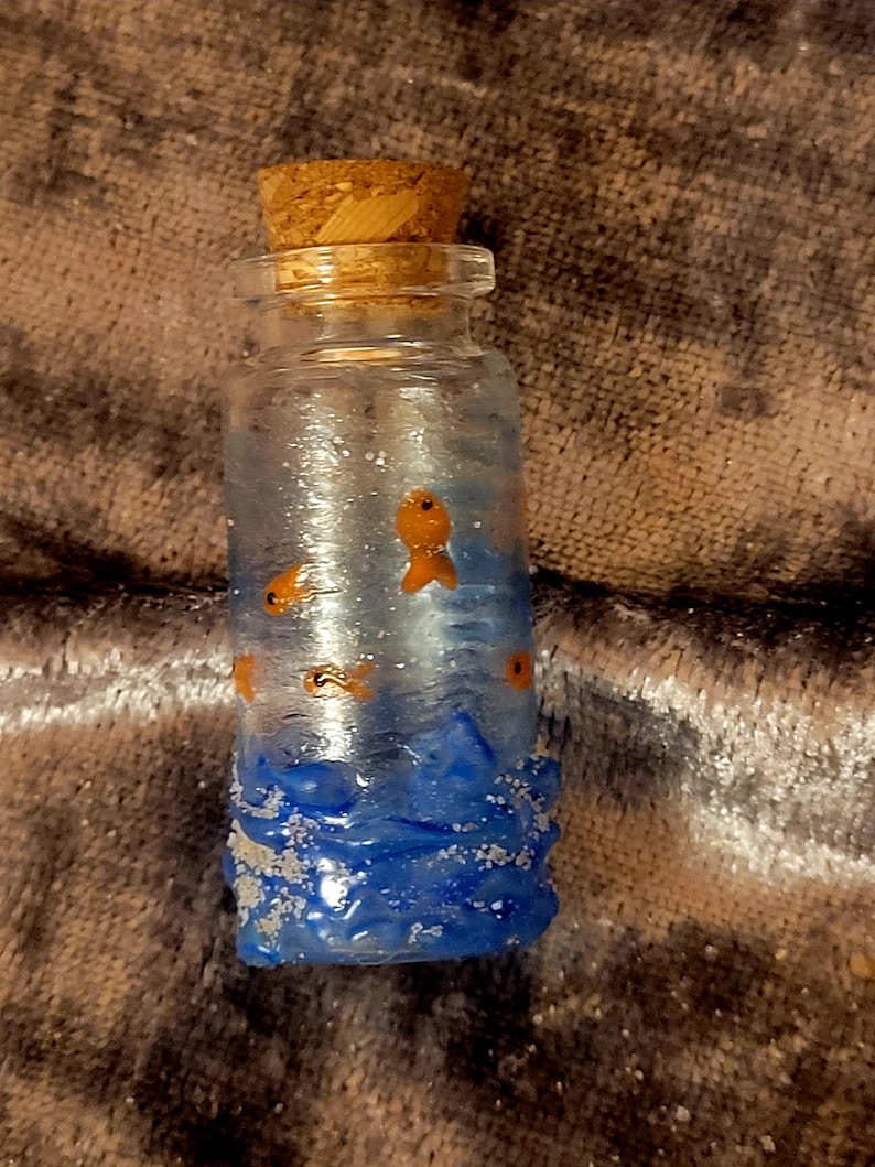 Hand Painted Sea Creature Bottle | Coastal Folklore Keepsake in Gift ...