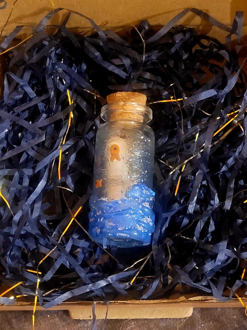 Hand Painted Sea Creature Bottle | Coastal Folklore Keepsake in Gift ...