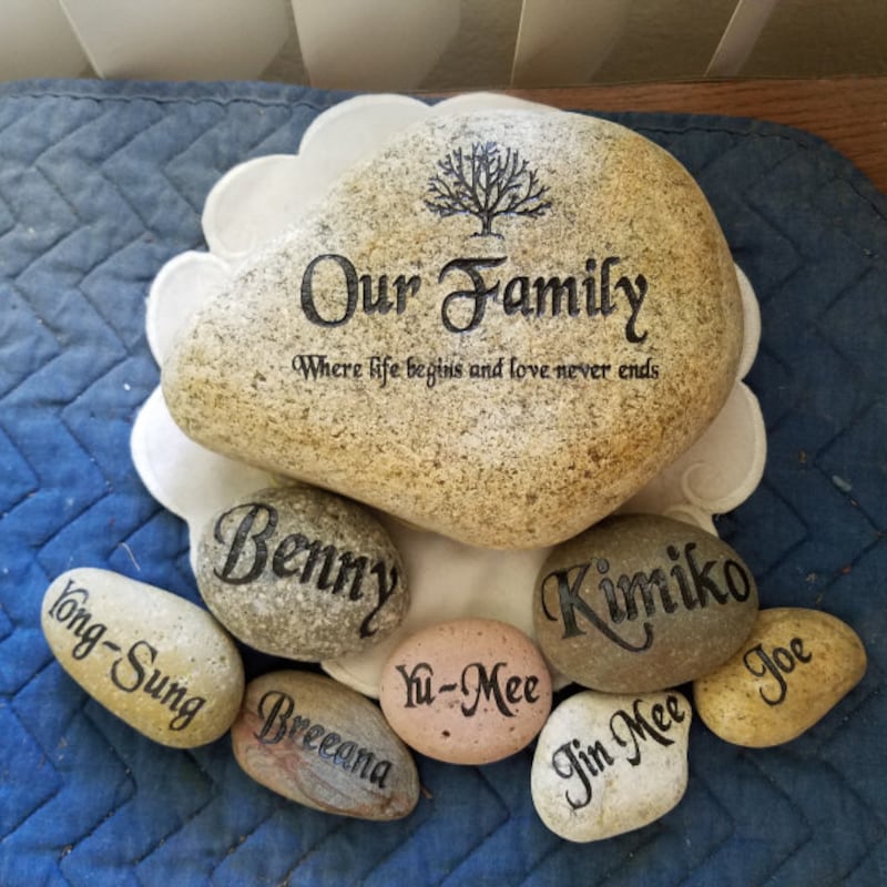 Landscape Rock Engraved - Etsy