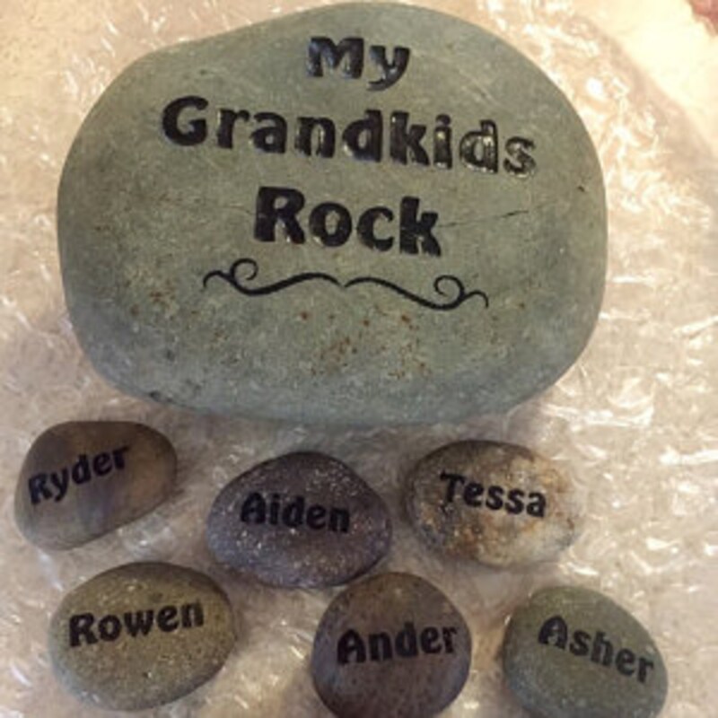 Landscape Rock Engraved - Etsy