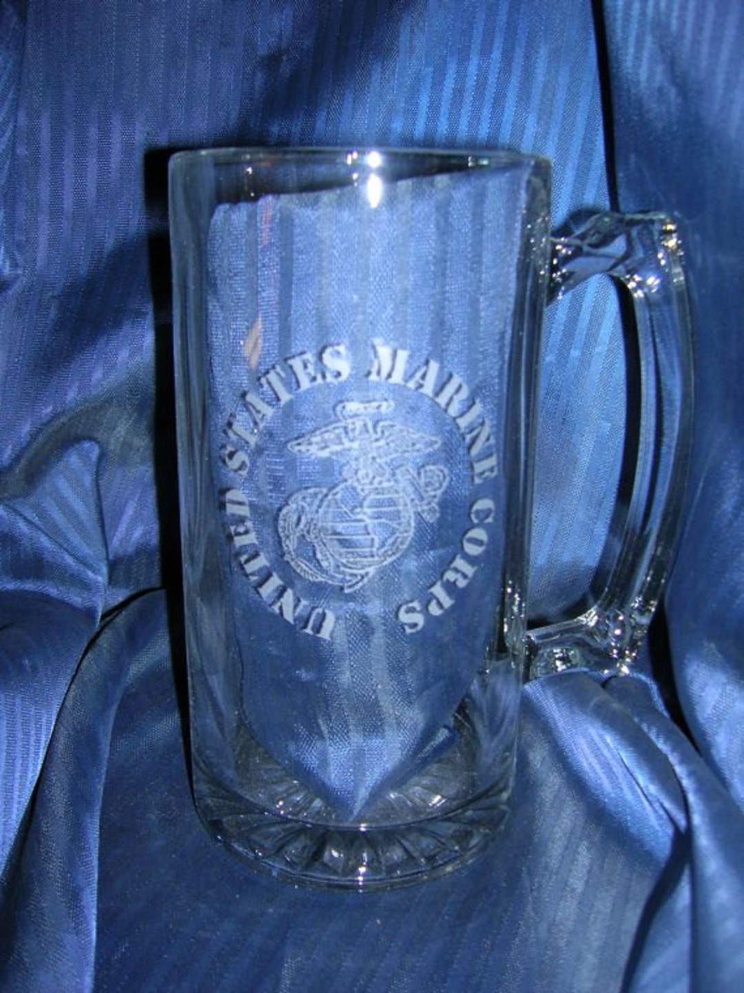 Etched Us Marine Beer Mug, Engraved Us Marine Beer Mug, Etched Us ...