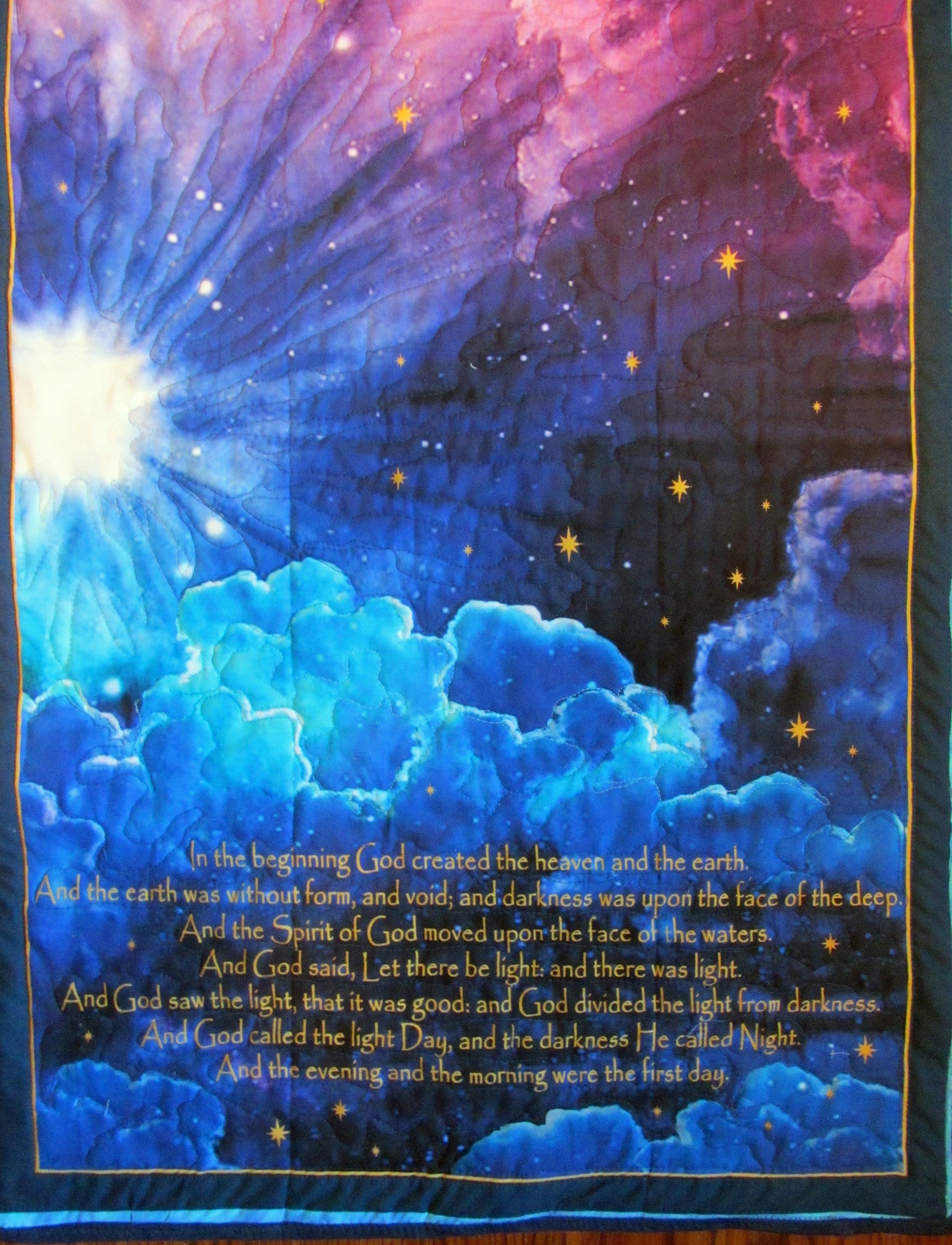 Quilt in the Beginning Genesis Heavens Quilted Panel Sofa - Etsy