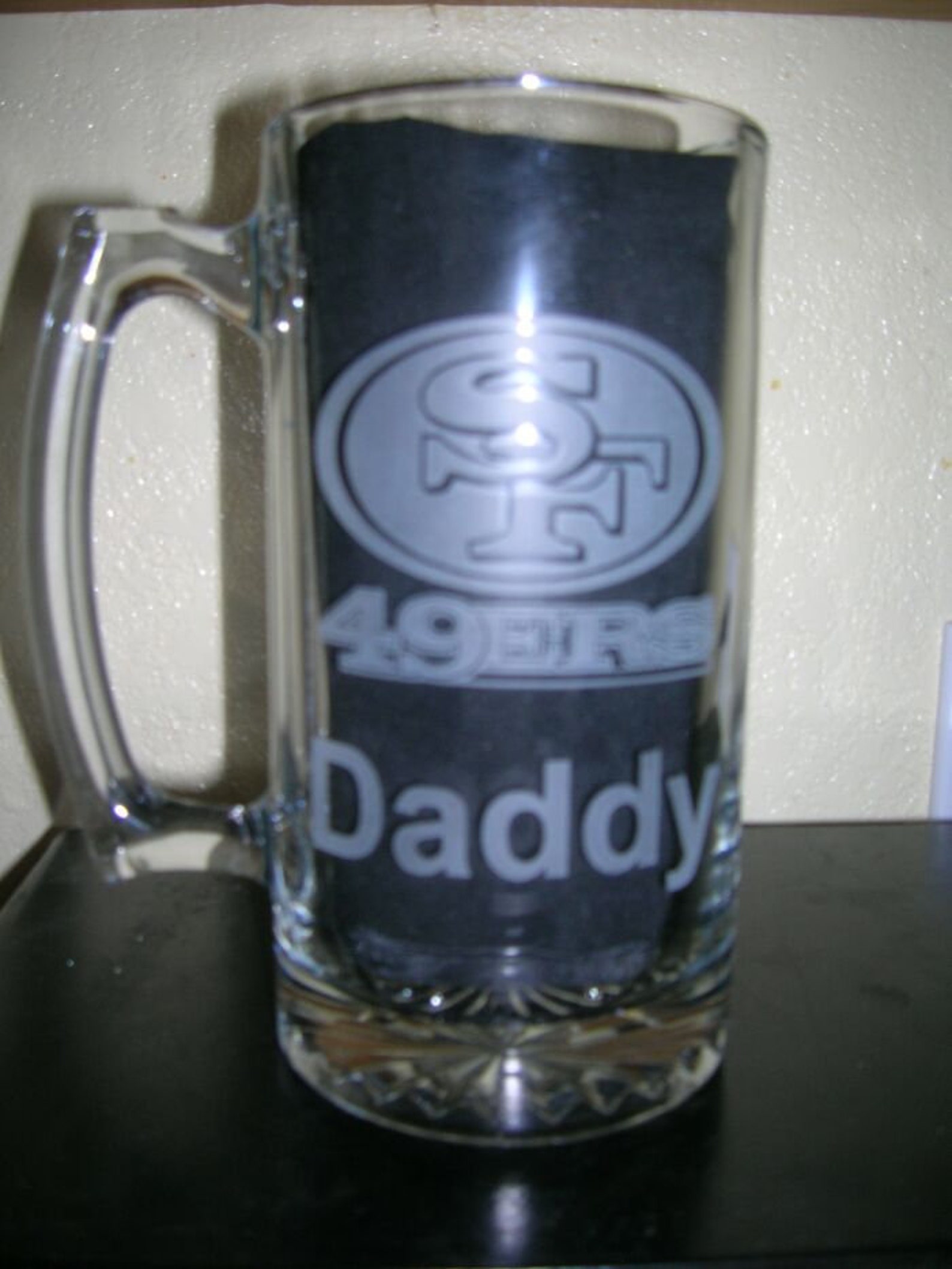 Etched Glass Beer Mug Personalized Glass Mug Ice Tea Glass - Etsy