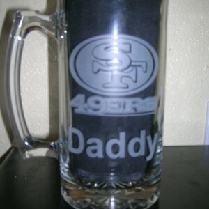 Etched Glass Beer Mug, Personalized Glass Mug, Ice Tea Glass - Etsy
