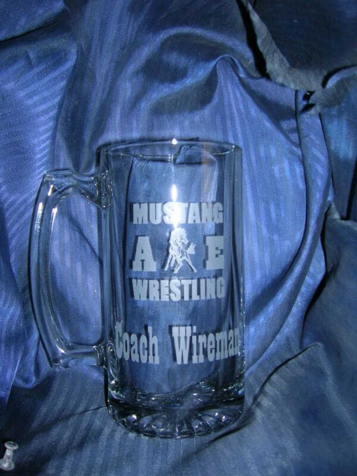 Etched Glass Beer Mug Personalized Glass Mug Ice Tea Glass - Etsy