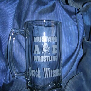 Etched Glass Beer Mug, Personalized Glass Mug, Ice Tea Glass - Etsy