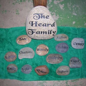 Engraved Stone, Etched Stone, Carved Stone, Namesake Stone, Family ...