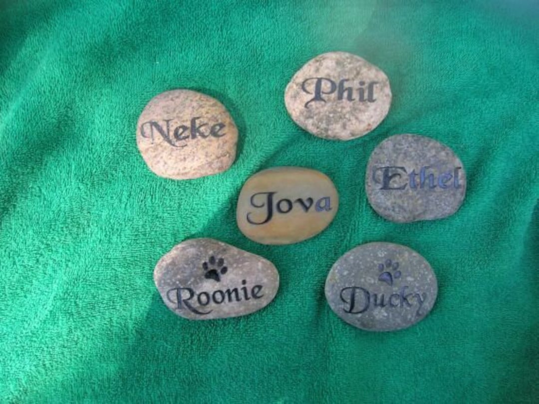 Engraved Sand Carved River Rock, Etched Stone, Namesake Stone, Family ...