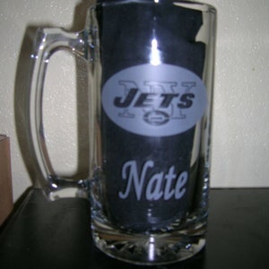 Etched Glass Beer Mug, Personalized Glass Mug, Ice Tea Glass - Etsy