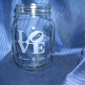 Etched Mason Jar, Engraved Mason Jar, Etched Beer Jar, Engraved Beer Jar, Custom Mason Jar ...