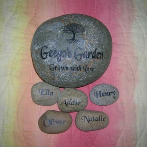 Engrave Newborn Birth Details,grandpa Rock,grandkids Real Stone ...