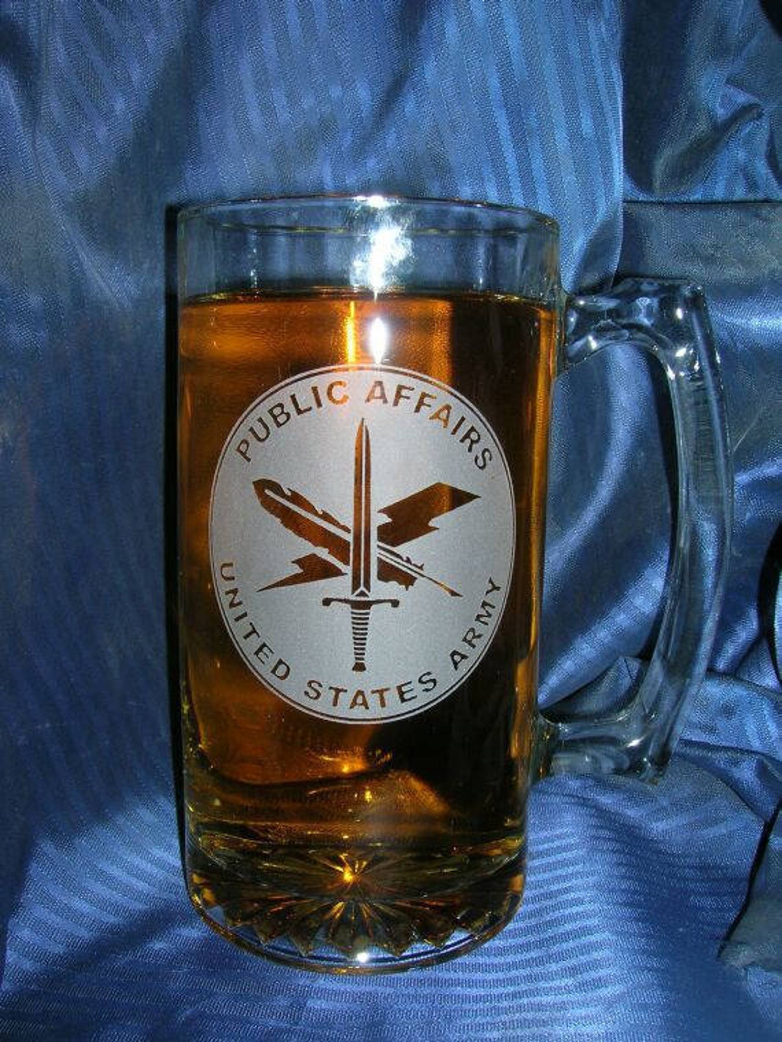 Etched Glass Beer Mug Personalized Glass Mug Ice Tea Glass - Etsy