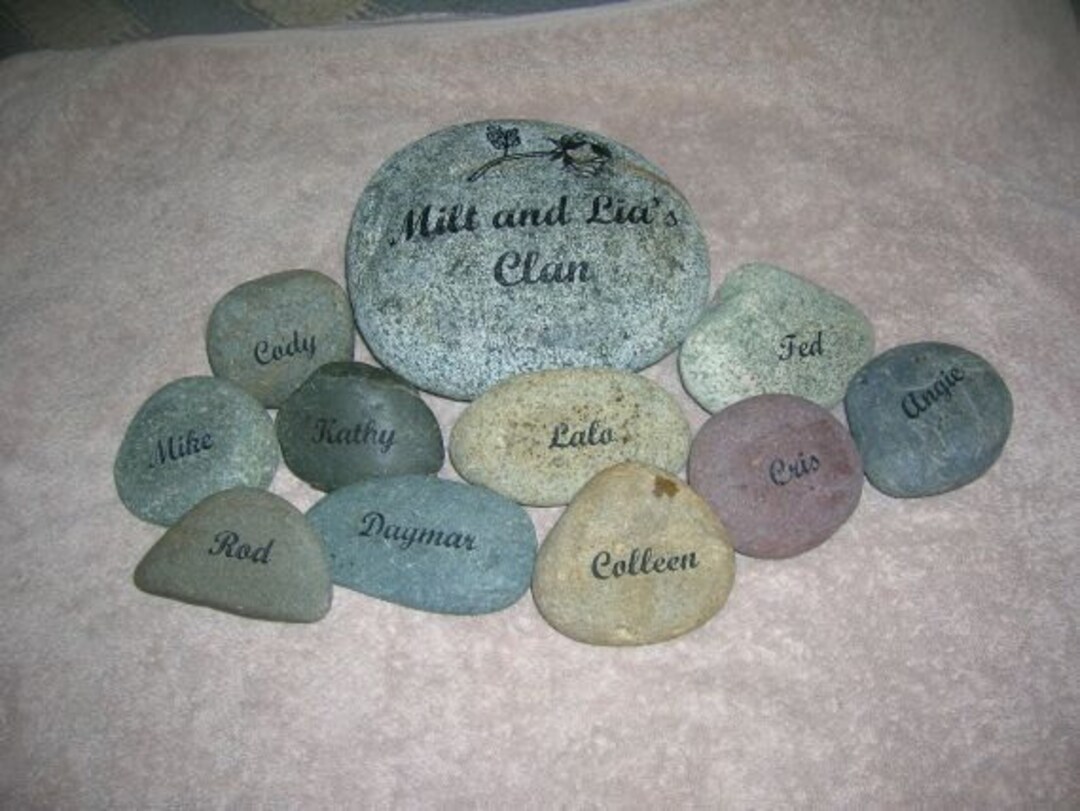 Engraved Real Mothers Day Stone, Etched Stone, Carved Stone, Namesake ...