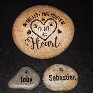 Custom Sand Carved River Rocks - Personalized Engraved River Rock for ...