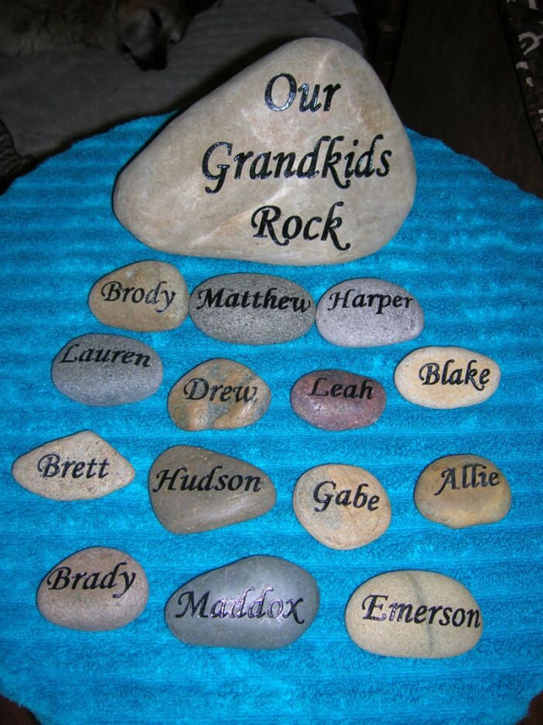 Engraved Mothers Day Stone, Etched or Carved Stone, Namesake Stone ...