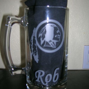 Etched Glass Beer Mug, Personalized Glass Mug, Ice Tea Glass - Etsy