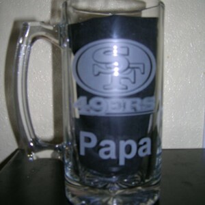 Etched Glass Beer Mug, Personalized Glass Mug, Ice Tea Glass - Etsy