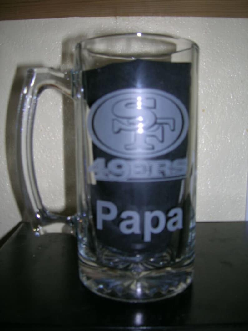 Etched Glass Beer Mug Personalized Glass Mug Ice Tea Glass - Etsy