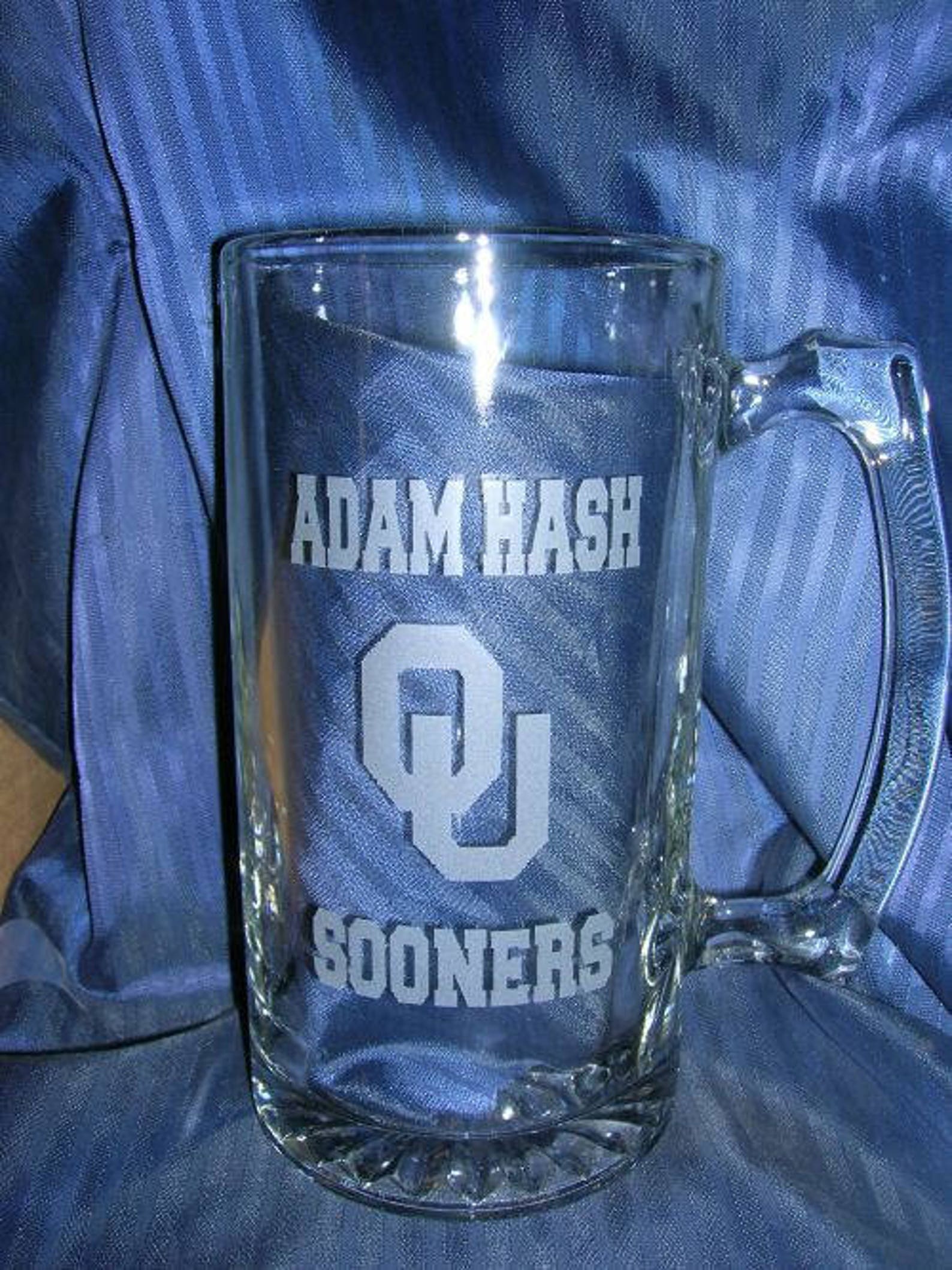 Etched Glass Beer Mug Personalized Glass Mug Ice Tea Glass - Etsy