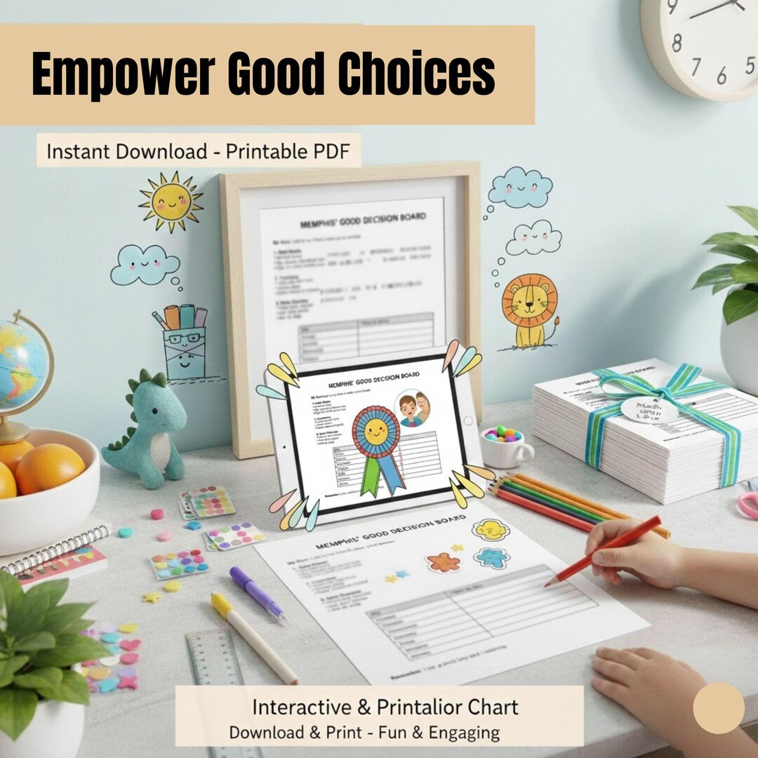 Children Good Choice Chart Printable Behavior Reward Tracker for ...