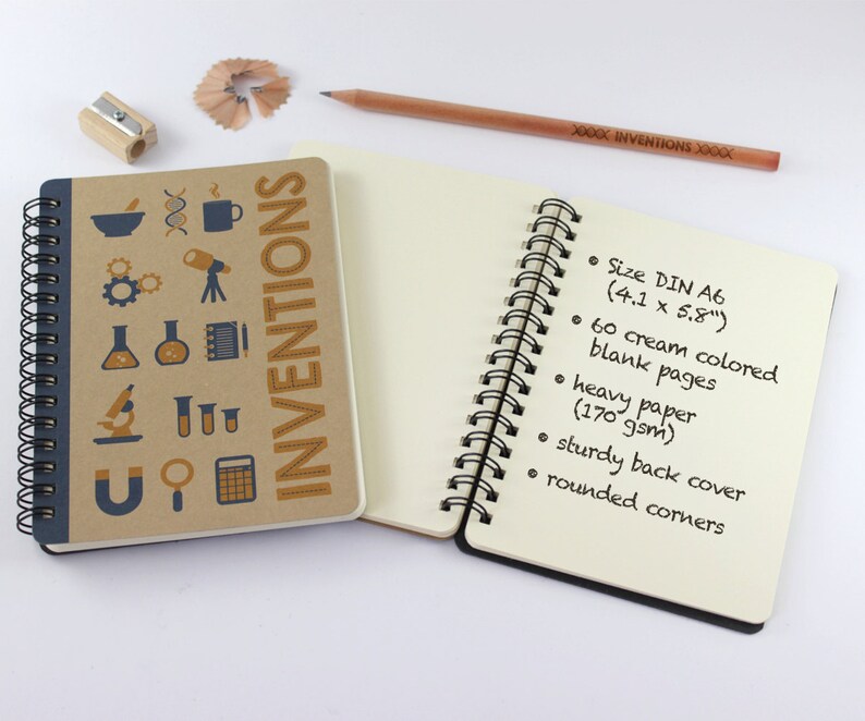 Small Spiral Notebook inventions - Etsy