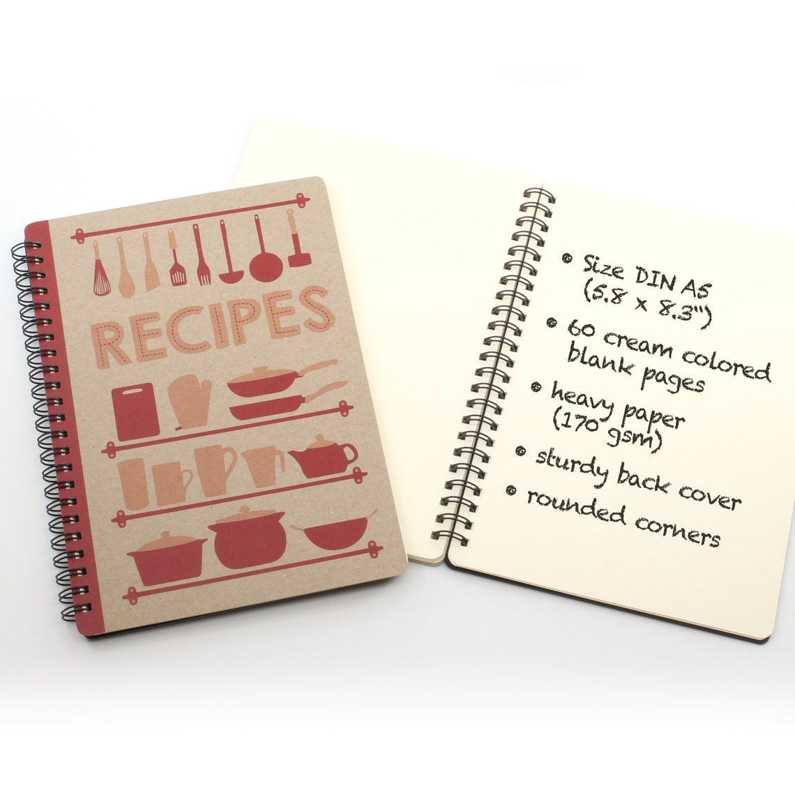Recipe Book Large Spiral Bound Notebook Recipes Etsy recipe-book-large-spiral-bound-notebook-recipes-etsy