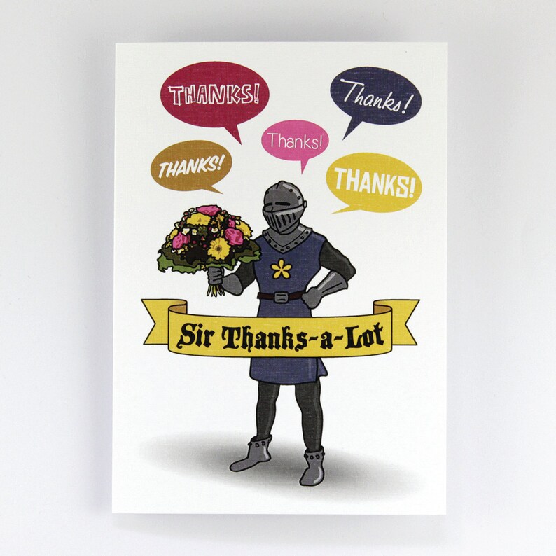 Thank You Card sir Thanks-a-lot Funny Thank You Card, Appreciation Card ...